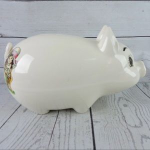 Accents | White Piggy Bank Hand Painted Face Girl Bonnet | Poshmark